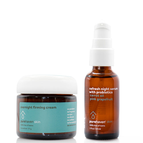 refresh night serum + overnight firming cream
